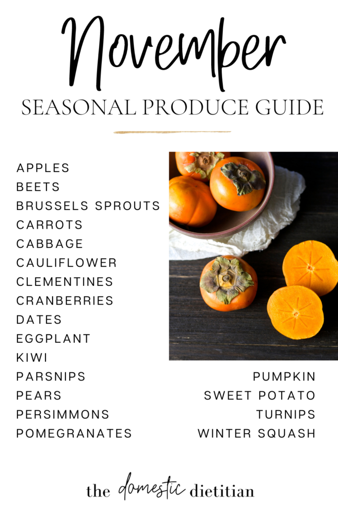 November Seasonal Produce Guide - The Domestic Dietitian