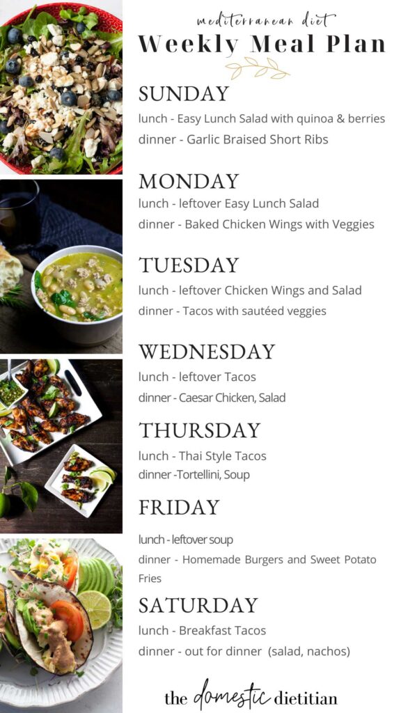 Mediterranean Diet Meal Plan Week 33 - The Domestic Dietitian